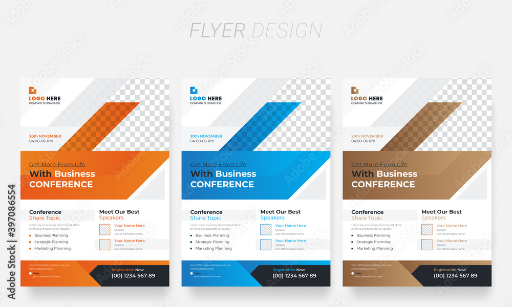 Conference Flyer Design. Business Conference Flyer, brochure, and ...