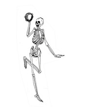 Dancing Skeleton Halloween Print Free Stock Photo - Public Domain Pictures