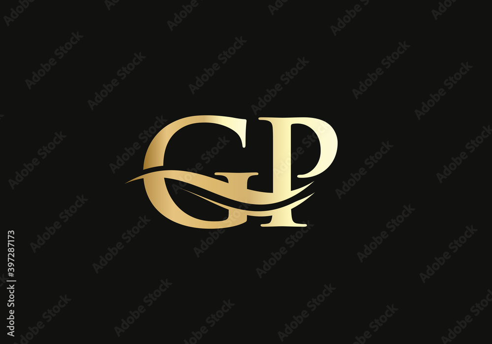 GP Logo Vector. Swoosh Letter GP Logo Design for business and company ...