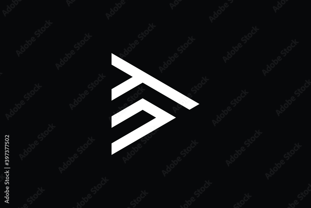 Стоковое векторное изображение «DT logo letter design on luxury ...
