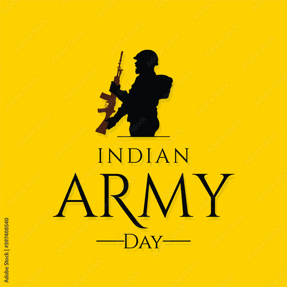 Indian Army Day Banner - Illustration Stock Vector | Adobe Stock