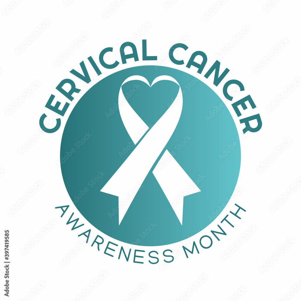 Vetor vector graphic of cervical cancer awareness month good for ...