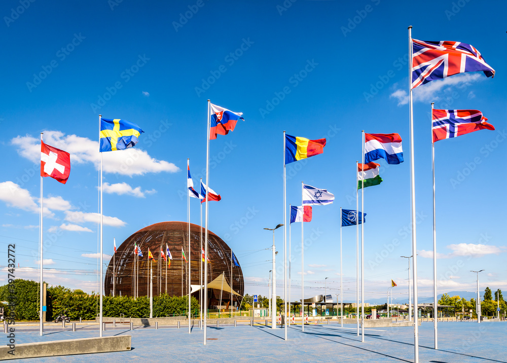 Meyrin, Switzerland - September 7, 2020: The Globe of Science and ...