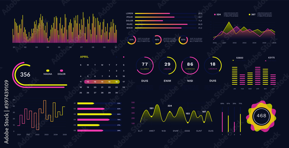 Стоковое векторное изображение «Futuristic dashboard user interface ...
