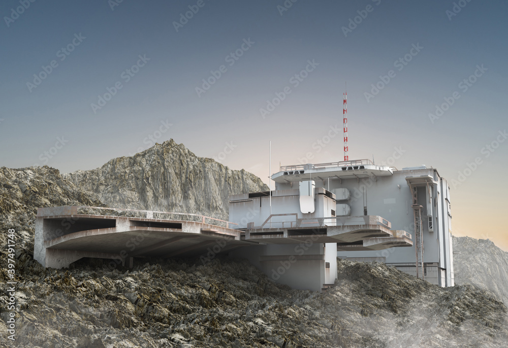 Ilustração Military Mountain Outpost do Stock | Adobe Stock