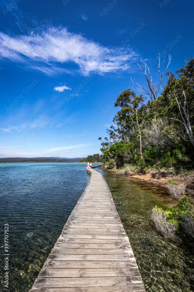 Merimbula Boardwalk vert Stock Photo | Adobe Stock