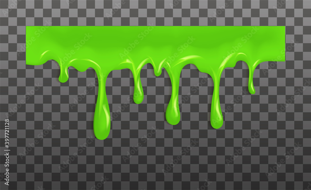 Realistic green sticky slime Stock Vector | Adobe Stock
