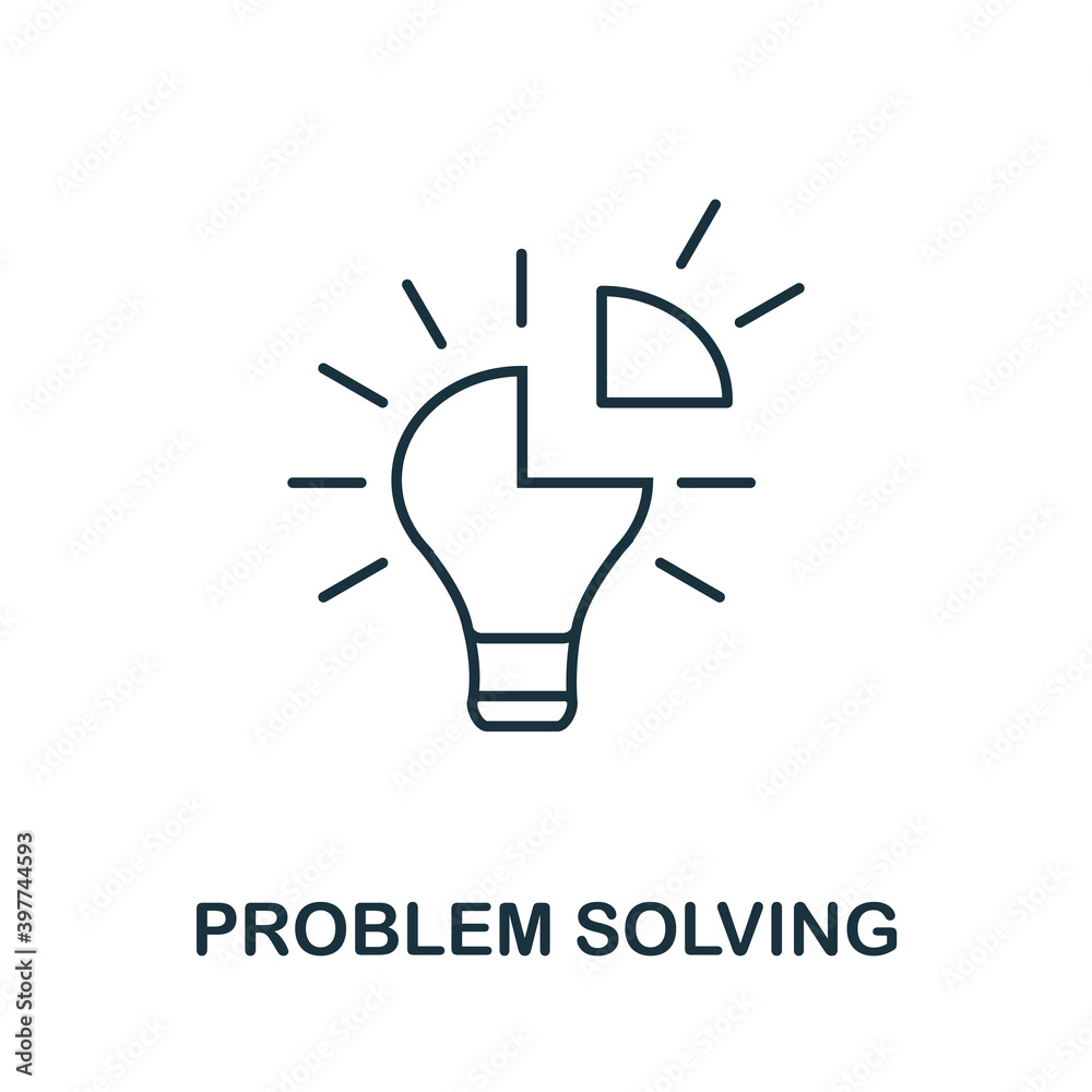 Problem Solving icon. Line style element from life skills collection. Thin Problem Solving icon ...