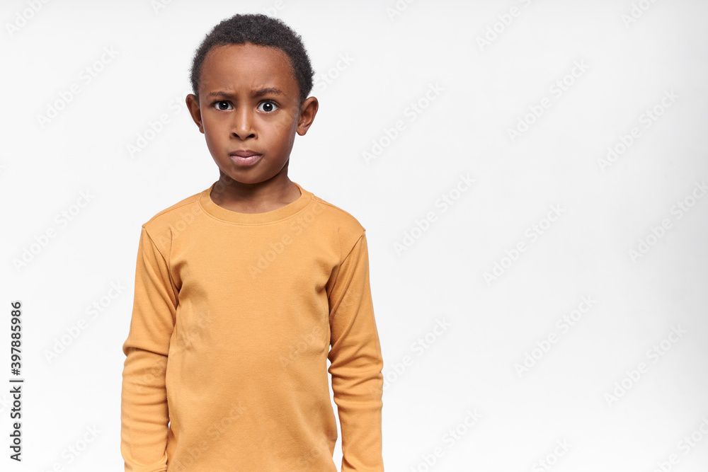 Human facial expressions, feelings and reaction. Isolated image of ...