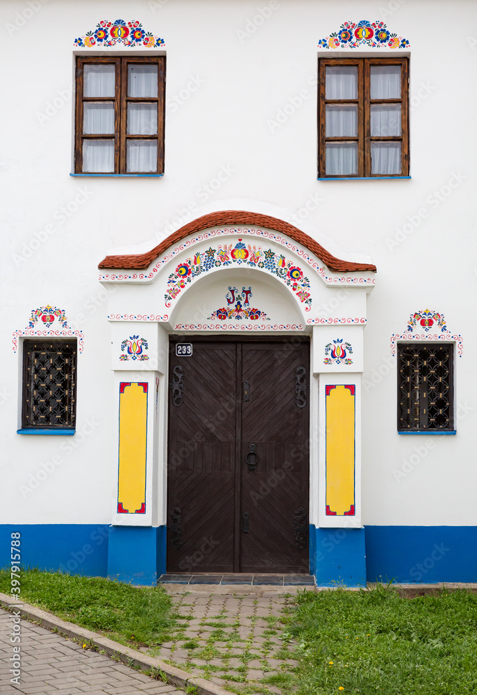 Mutenice, Czech Republic: colorful house entrance in the wine region of ...