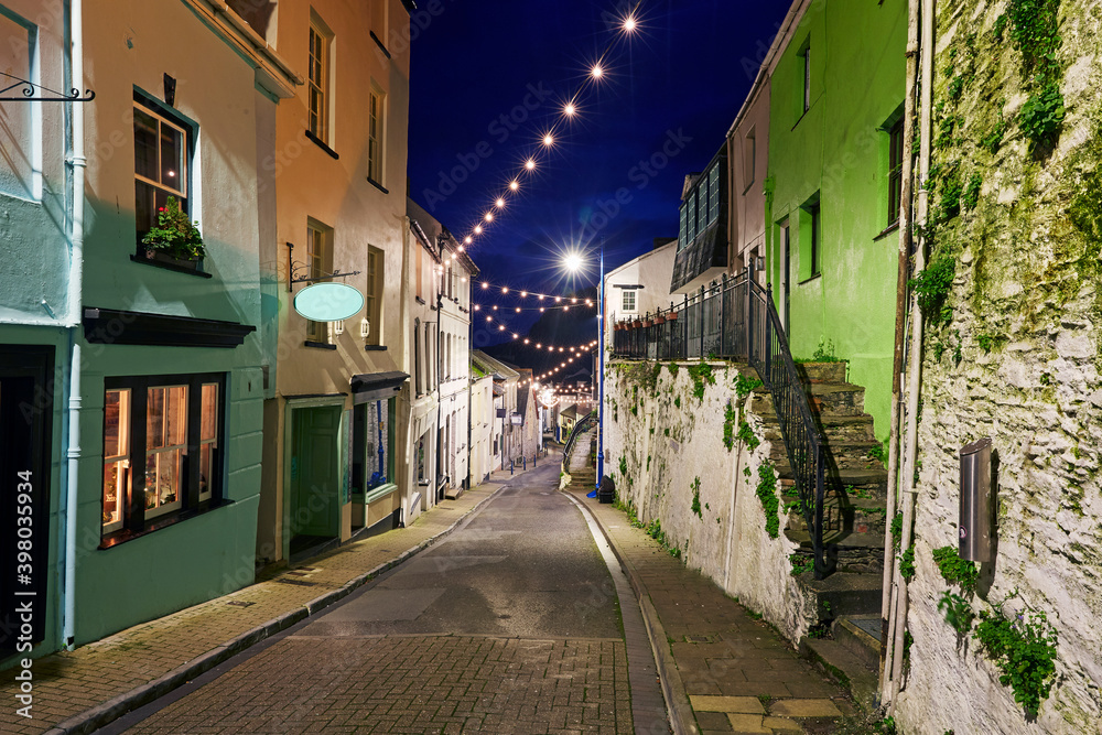 Long exposure image of the small North Devon fishing village of ...