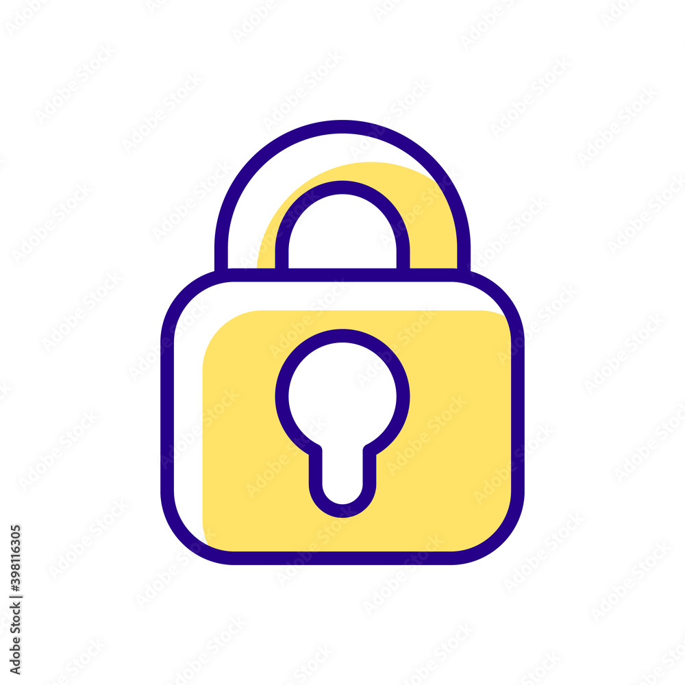 Lock RGB color icon. Locking different personal information. Using ...