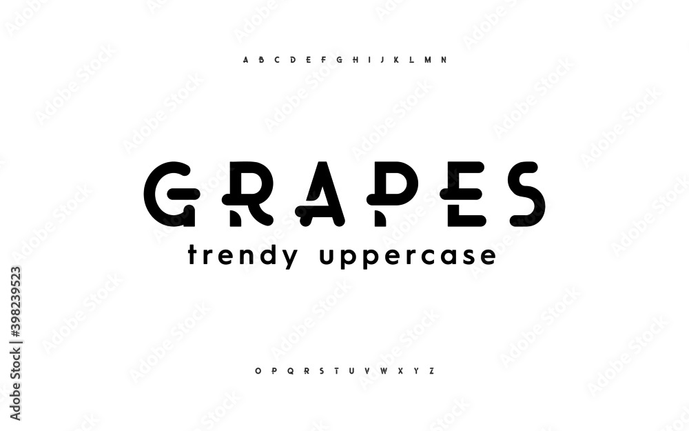 Image vectorielle Stock Abstract digital modern alphabet fonts ...