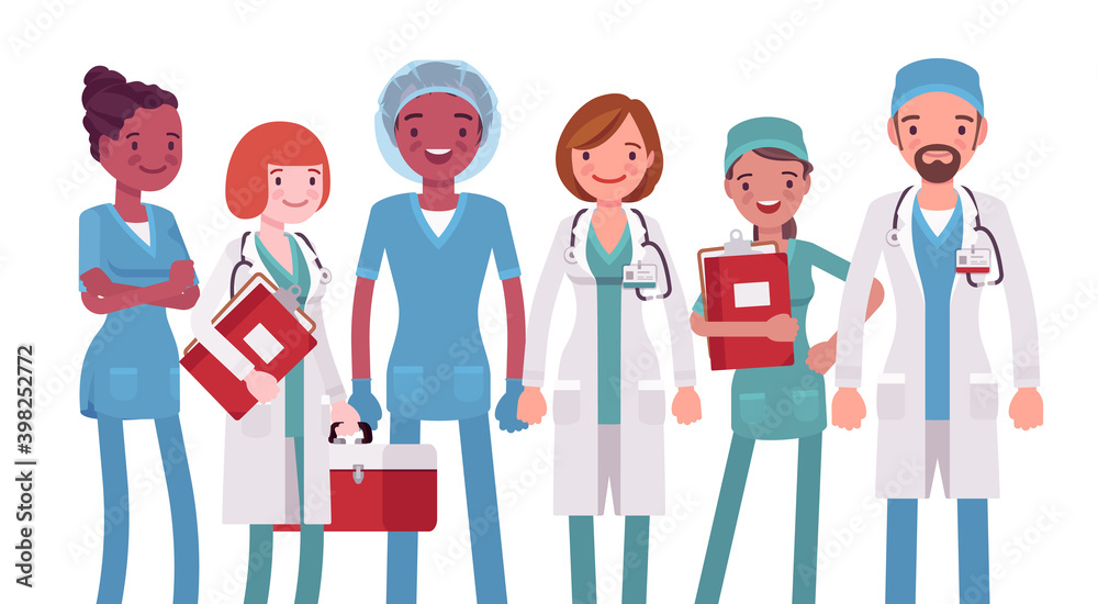 Cartoon Healthcare Workers