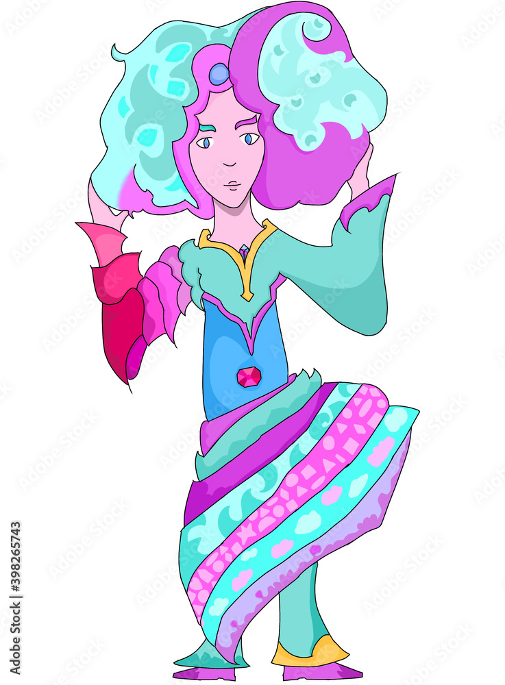 Cute Elf Princess or fantastic God. Fairy-tale character in the ...