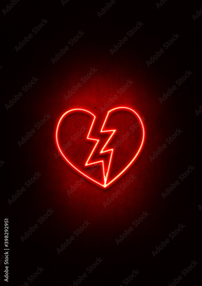 red broken heart