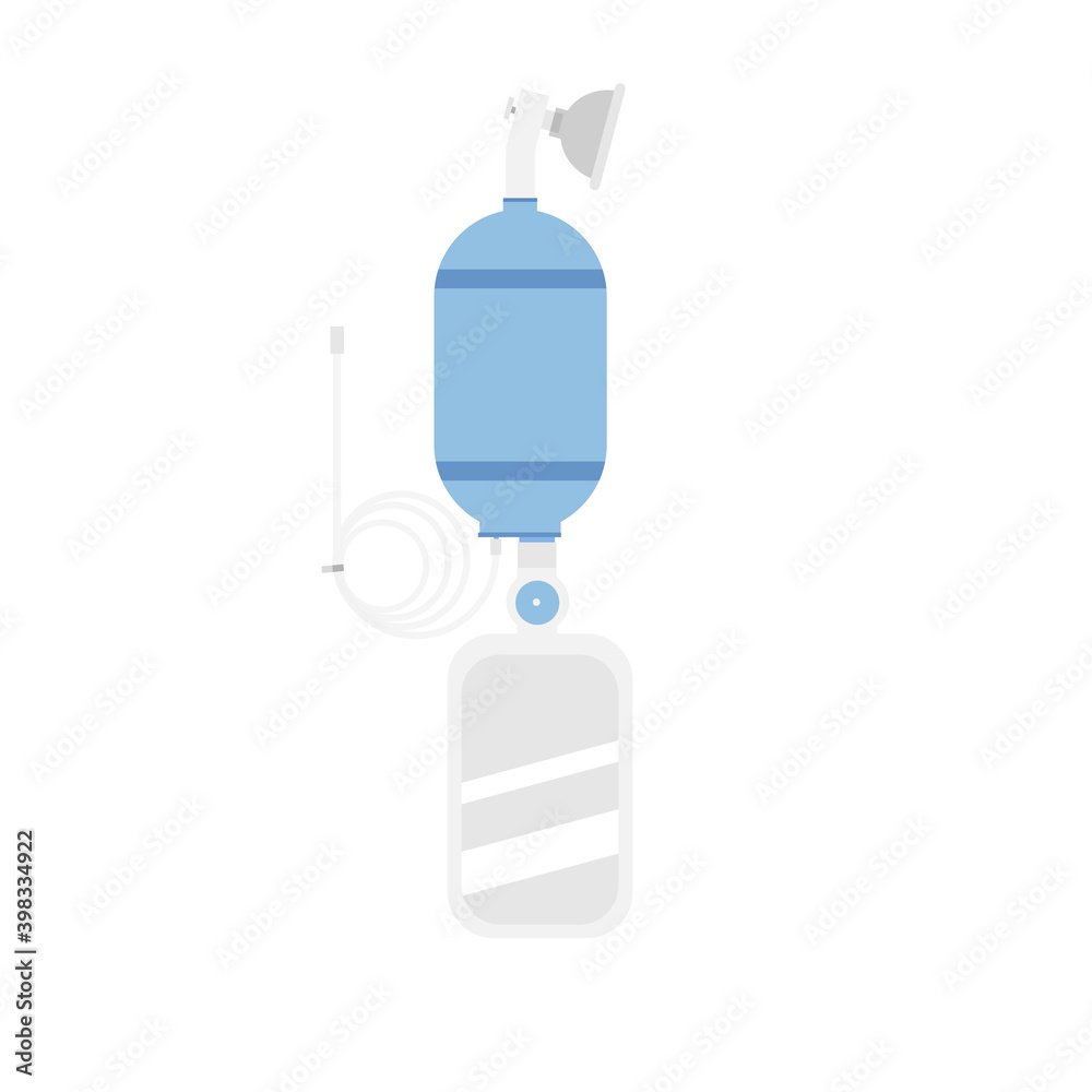 Cartoon of AMBU or A bag valve mask (BVM). Stock Vector | Adobe Stock