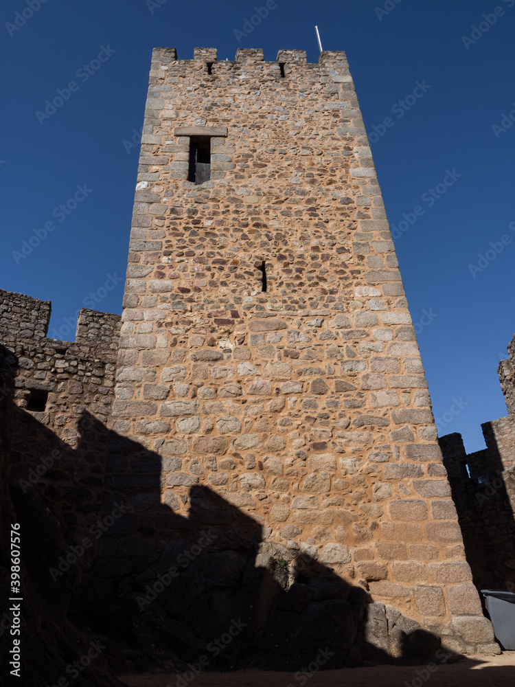 The keep of Almourol Castle, from Order of the Templars, with a square ...