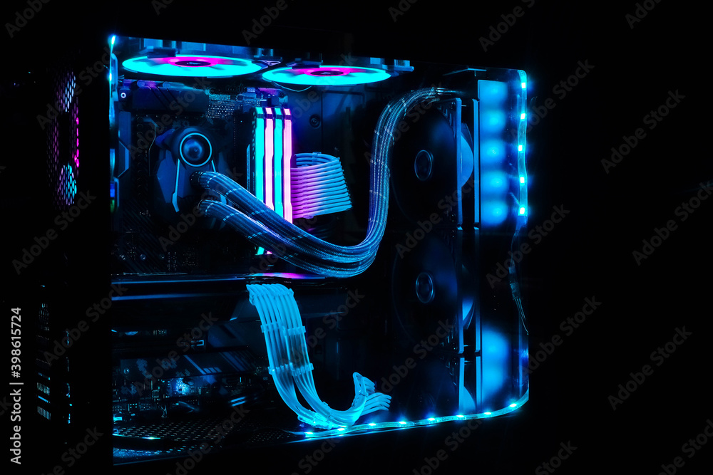 gaming workstation battle station custom pc building rgb illuminated ...