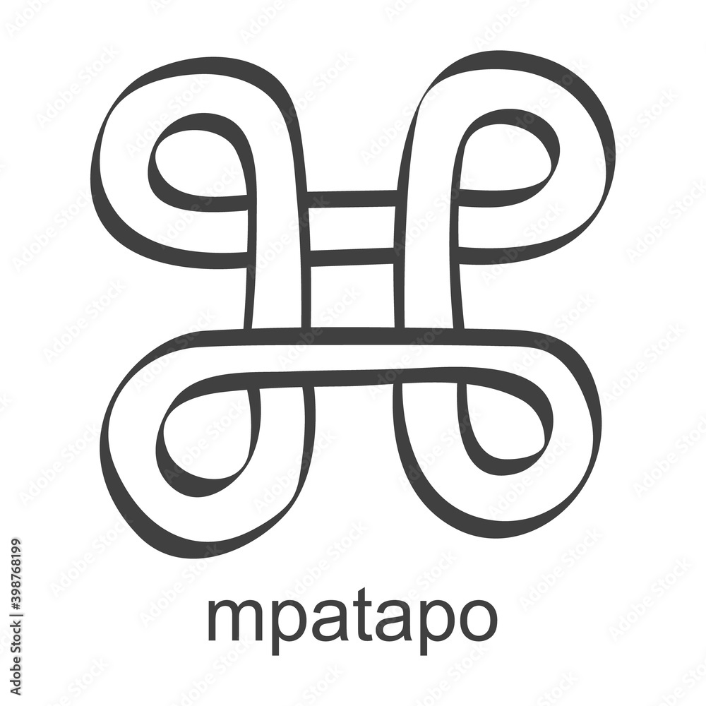 vector icon with african adinkra symbol Mpatapo Stock Vector | Adobe Stock