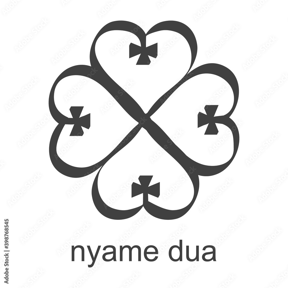 vector icon with african adinkra symbol Nyame Dua Stock Vector | Adobe ...