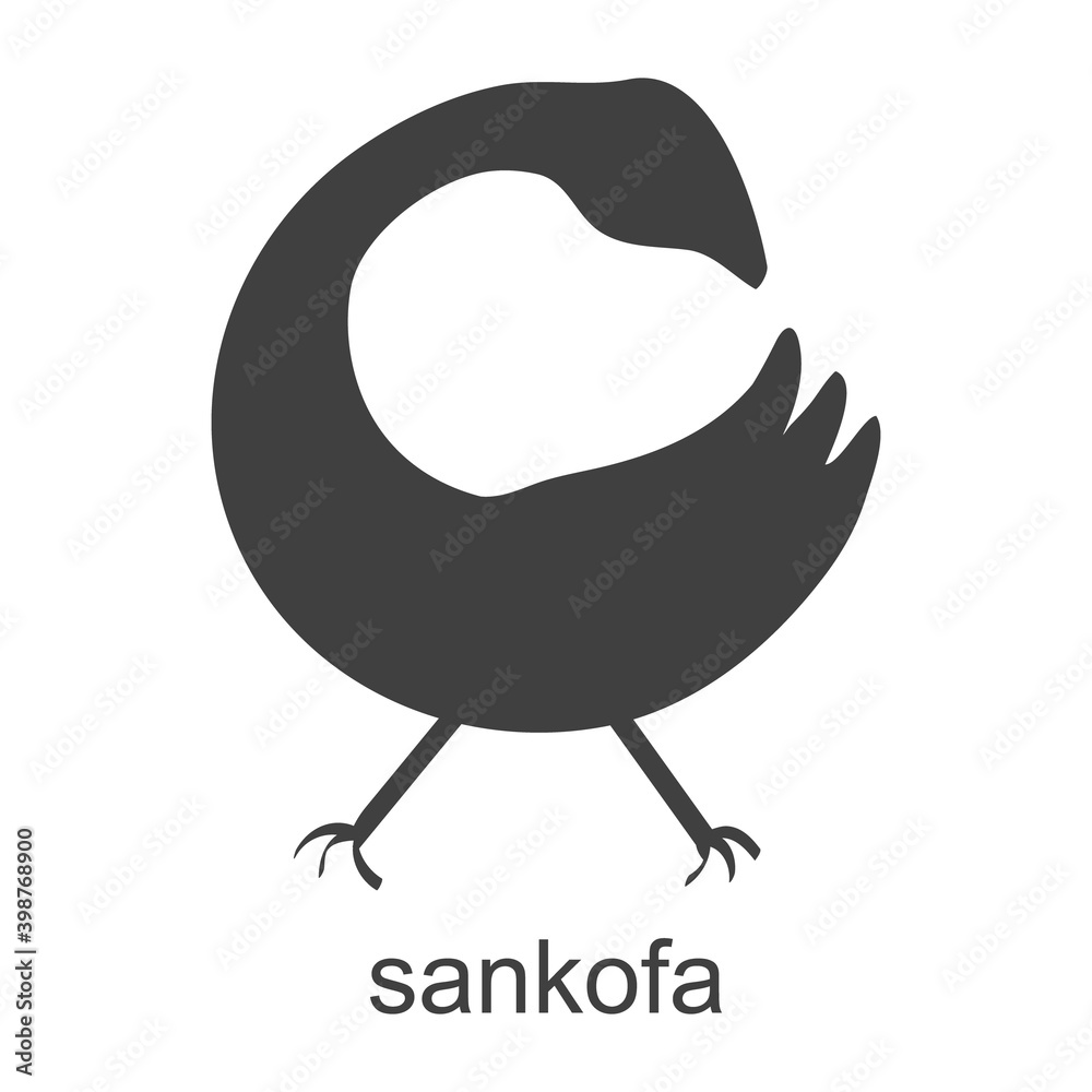 Vector icon with african adinkra symbol Sankofa Stock Vector | Adobe Stock