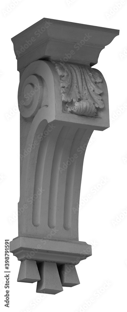 Elements of architectural decorations of buildings, a beam under the ...