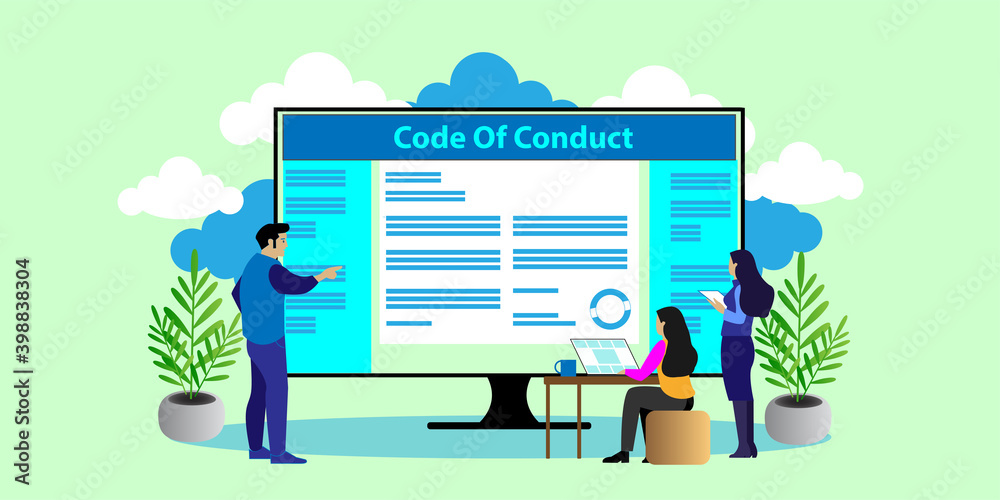 Code of Conduct. Concept of ethical integrity value and ethics ...