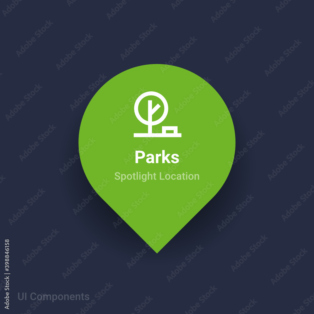 parks map spotlight location vector Icon. Stock Vector | Adobe Stock