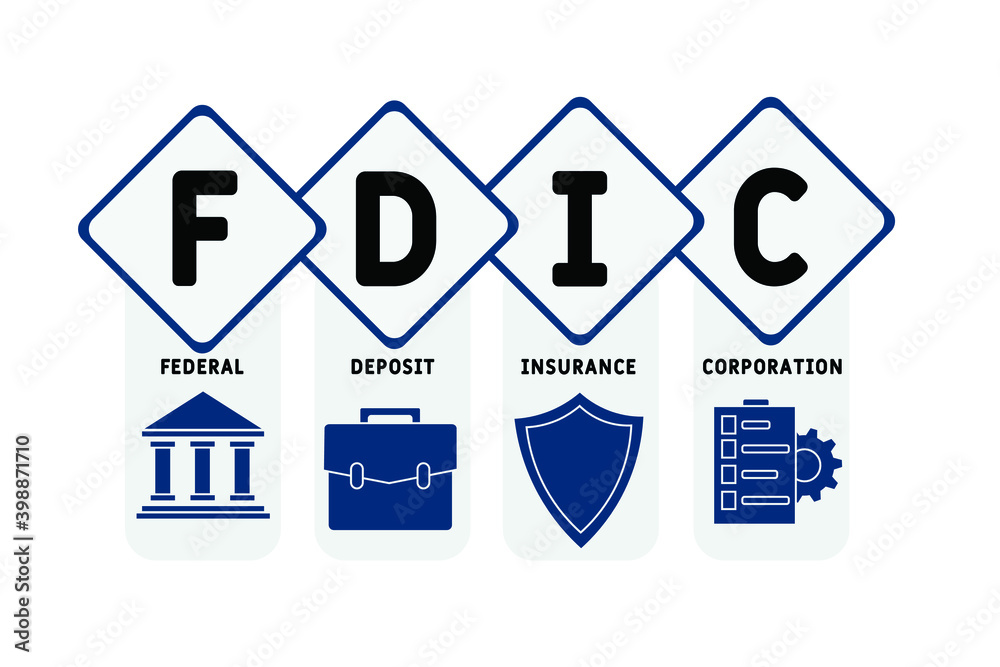 FDIC - Federal Deposit Insurance Corporation acronym. business concept ...