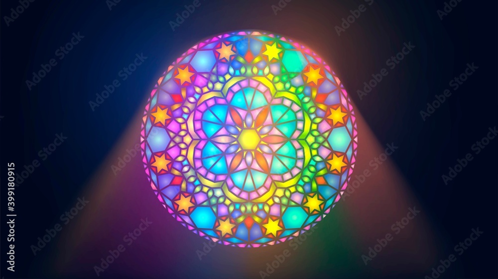 Round stained glass window store
