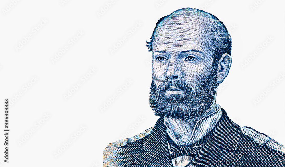 Arturo Prat Chacon, Portrait from Chile 10000 Pesos 1989-2008 Banknotes ...