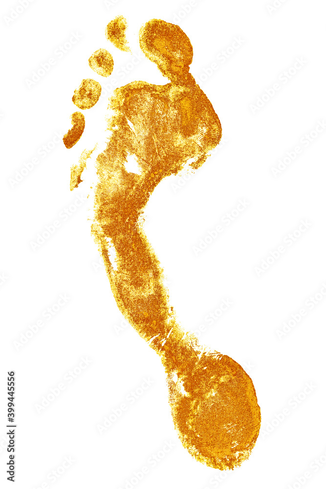 Перейти к странице|12Далее Golden human barefoot footprint on white ...