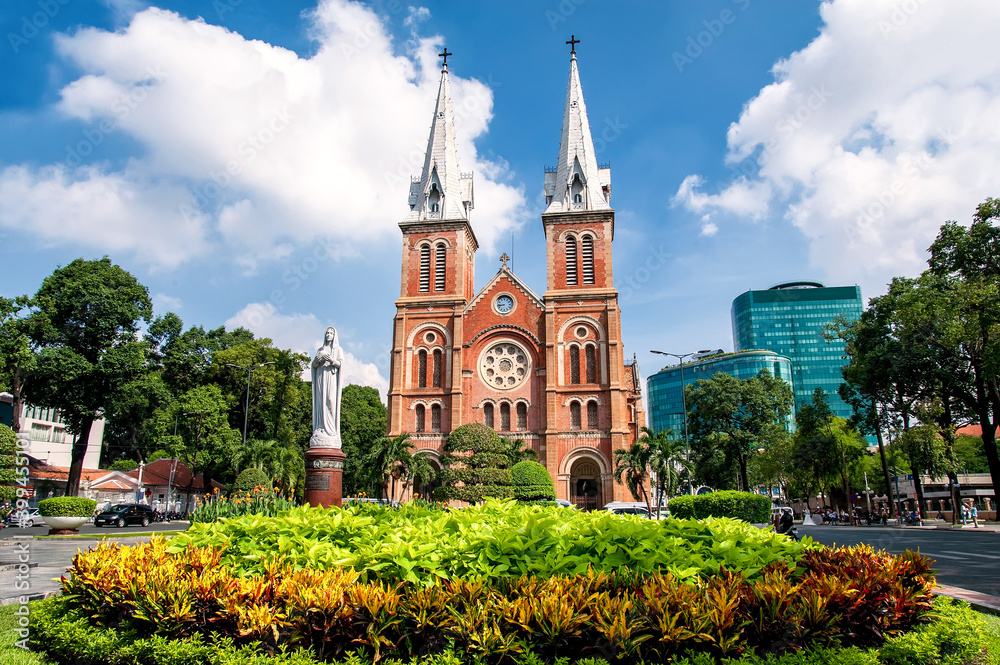 Saigon Notre Dame Cathedral, built in the late 1880s by French ...