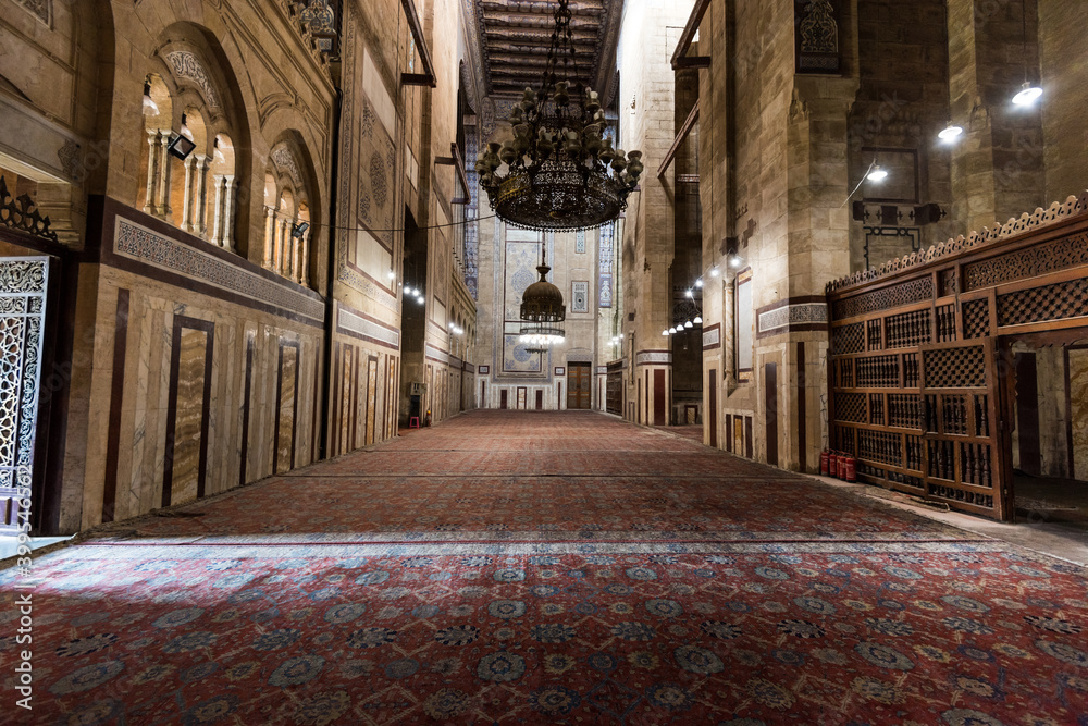 Interiors of the Mosque of Al Rifai (Al-Refai, Al-Refa'i), adjacent to ...
