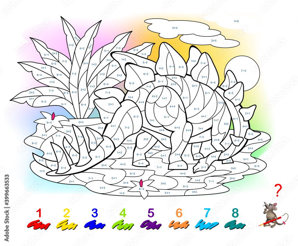 Math education for little children. Coloring book. Mathematical ...