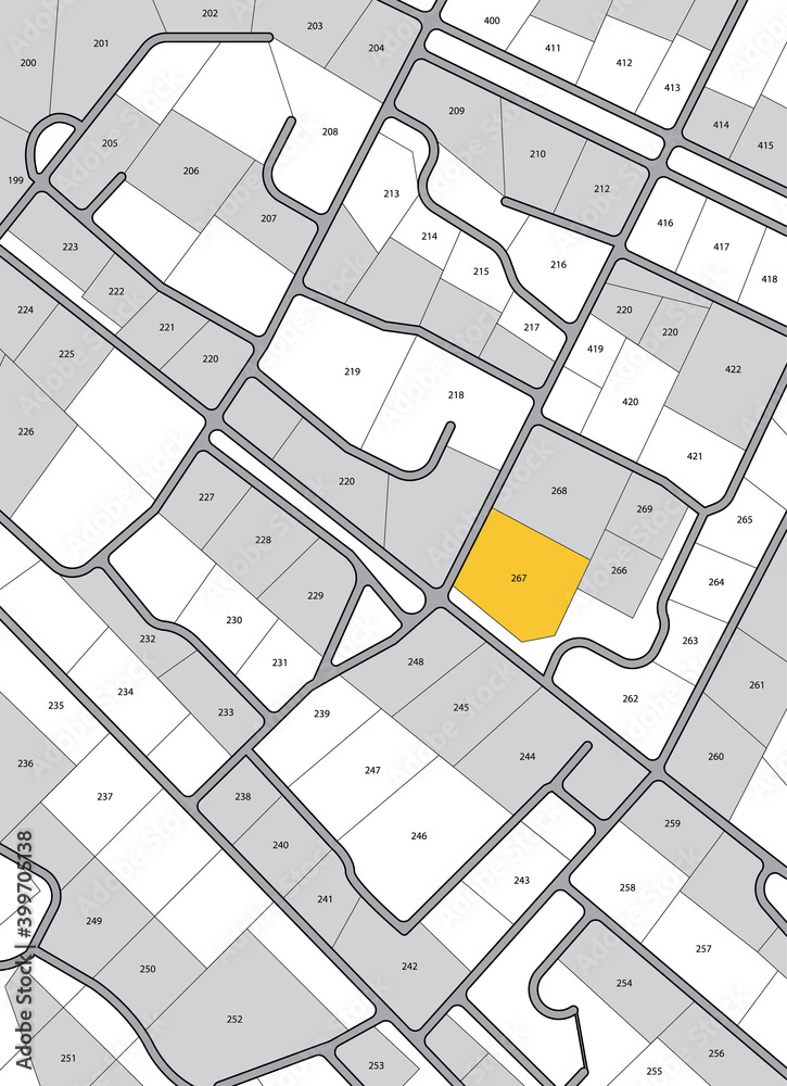 abstract simple vector cadaster or cadastral map. Concept or real estate area property Stock ...