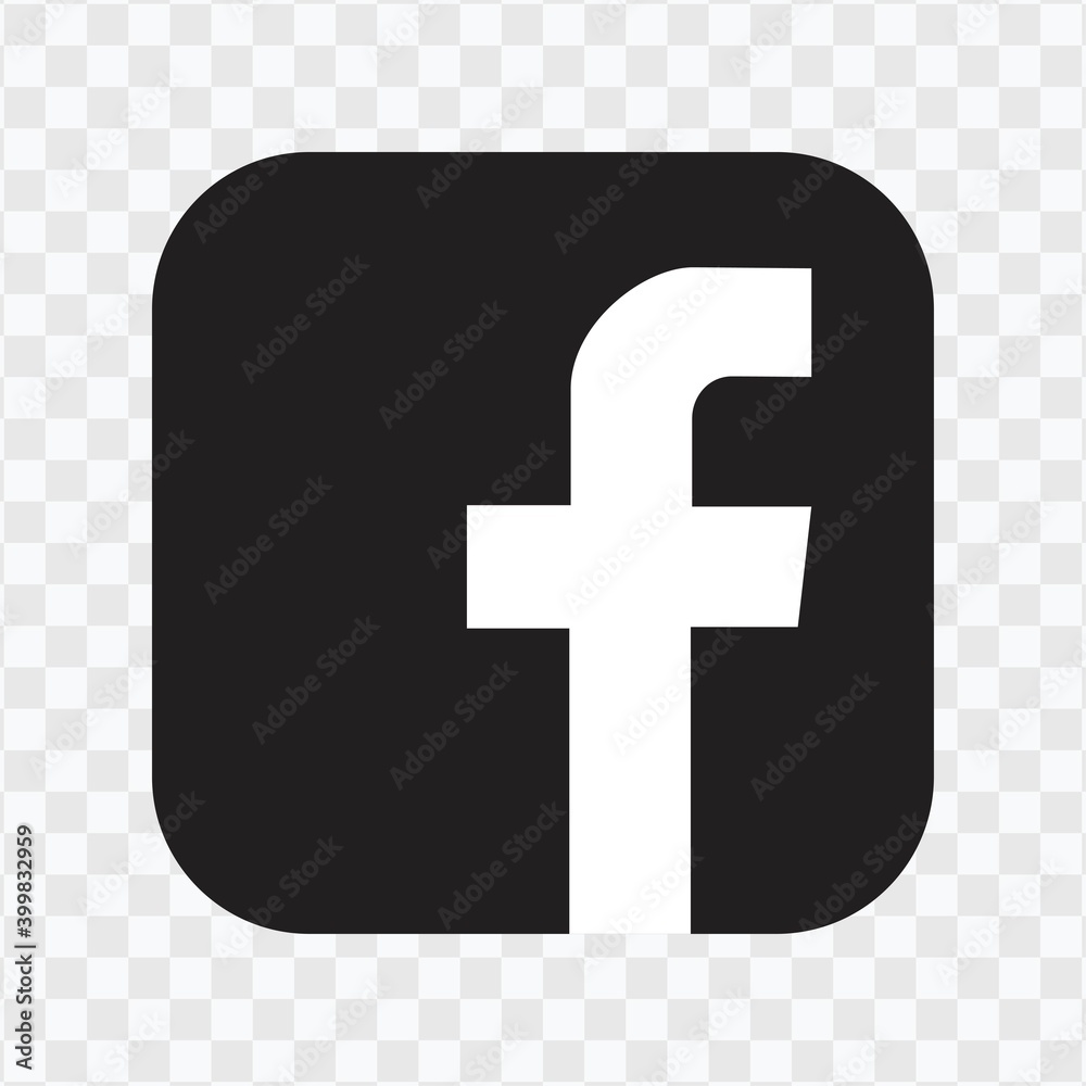 Facebook logo on a transparent background Stock Vector | Adobe Stock
