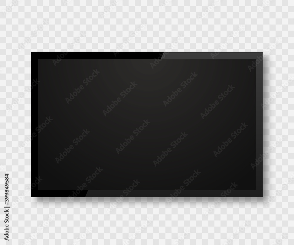 เวกเตอร์ Stock Realistic tv screen. Tv, lcd, led modern blank device ...