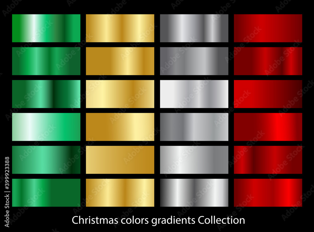 Christmas colors gradients Collection Stock Vector | Adobe Stock