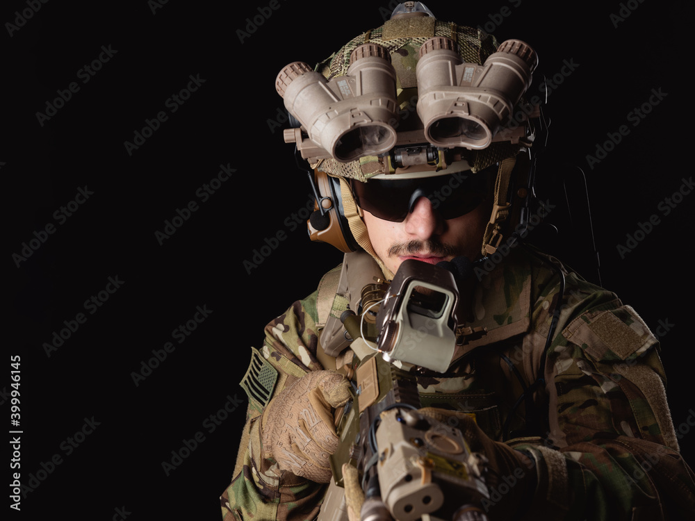 Delta Force soldier, US army special forces. Combat application group, Army compartmented ...
