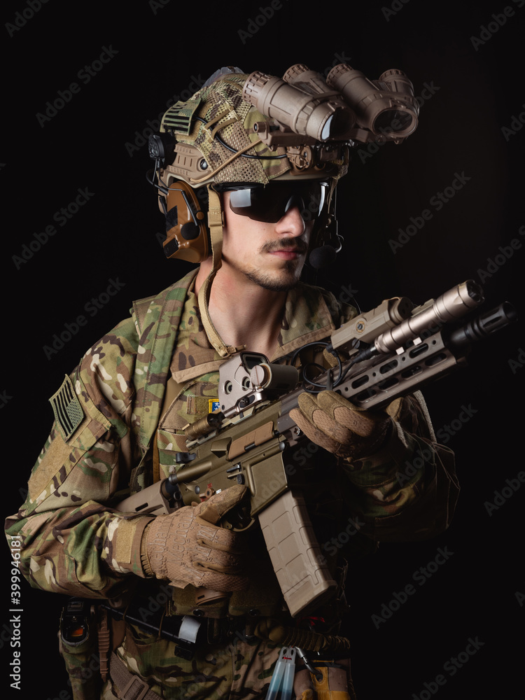 Delta Force soldier, US army special forces. Combat application group ...
