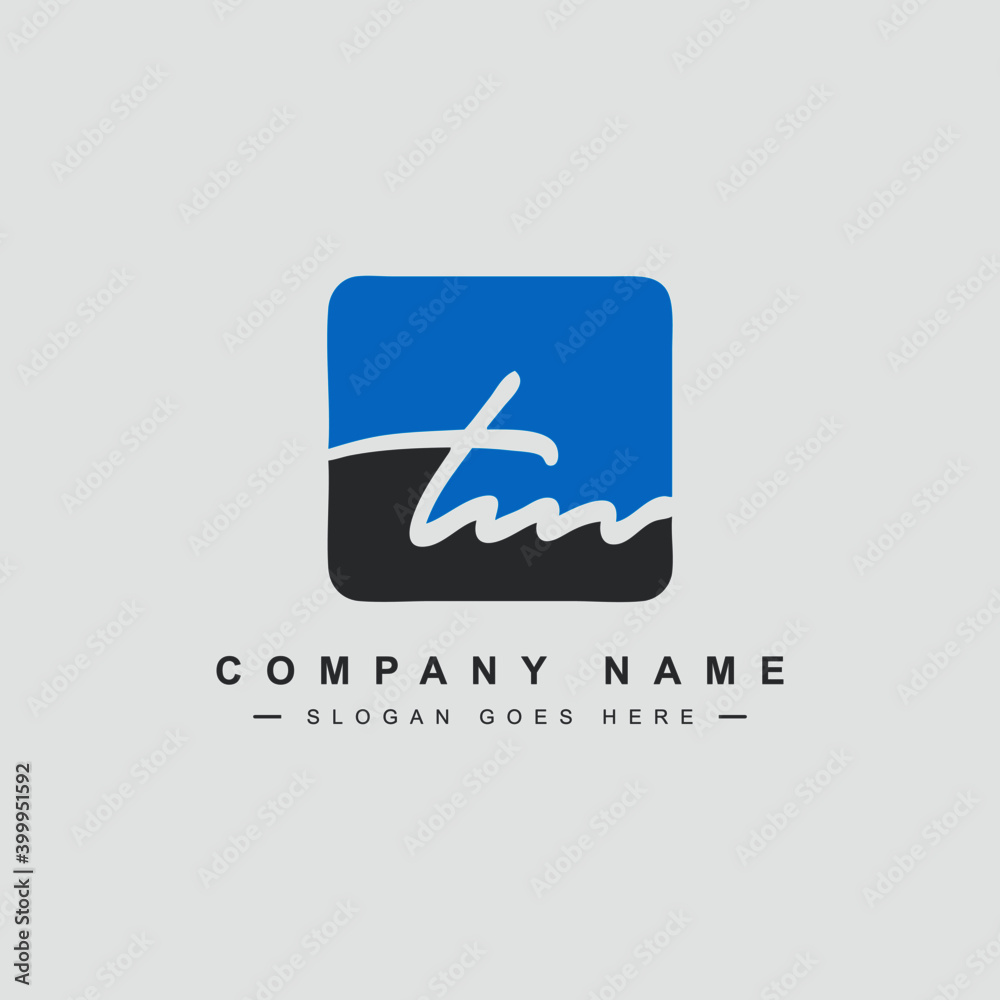 Initial Letter TM signature Logo - Handwritten Vector Logo Template ...