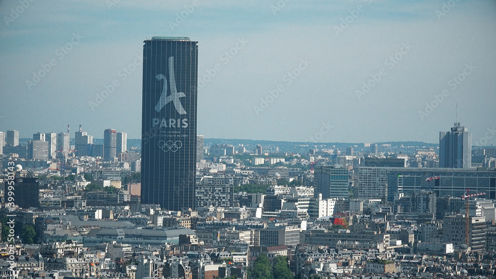 Paris, France - circa May, 2017: Montparnasse tower is the highest ...