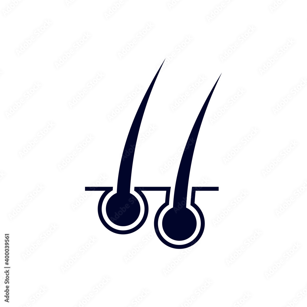 Hair follicle logo design vector template, Organs logo design concept ...