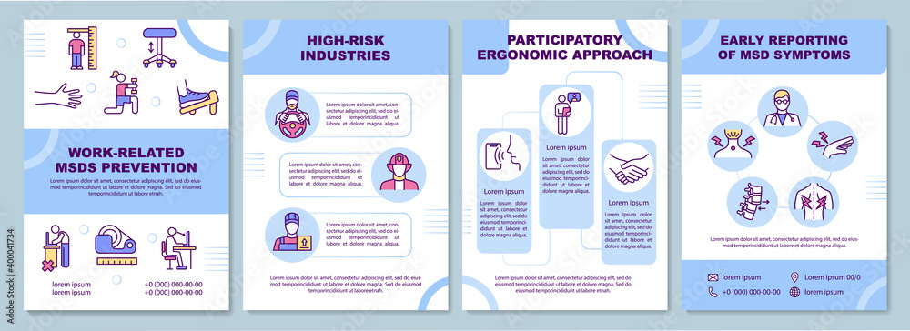 Work related MSDs prevention brochure template. Understand of humans ...