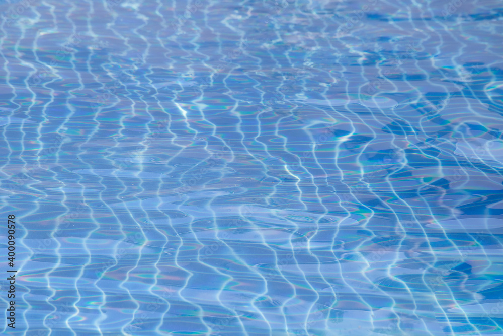 Caustic pool ripple and flow with waves background. Summer background ...