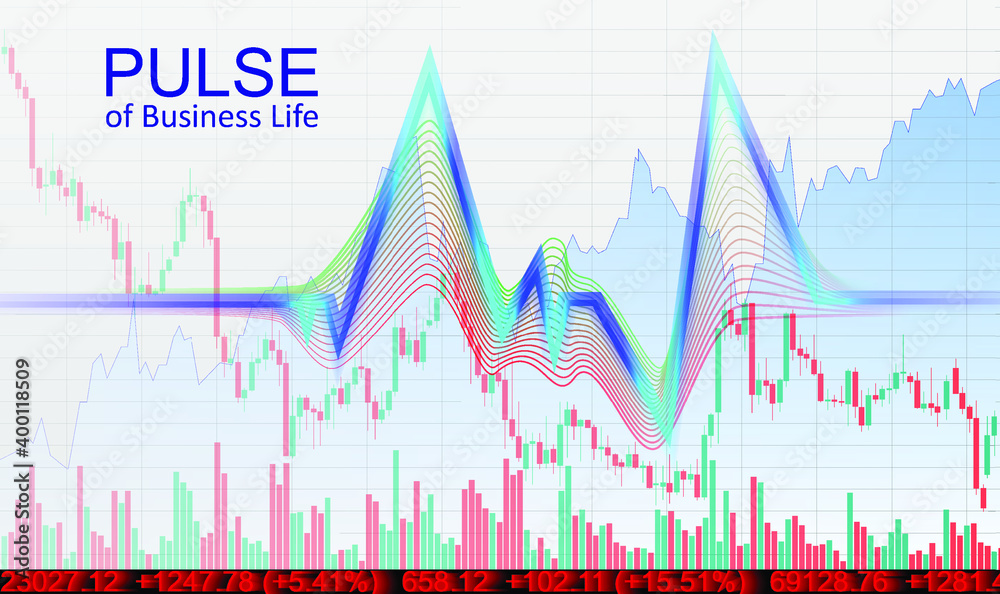 Abstract background of business finance. Vector illustration with ...