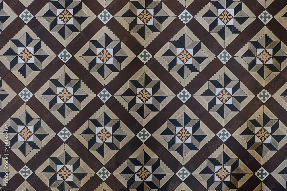 The design of colonial tiles at Pinang Peranakan Mansion, Malaysia ...