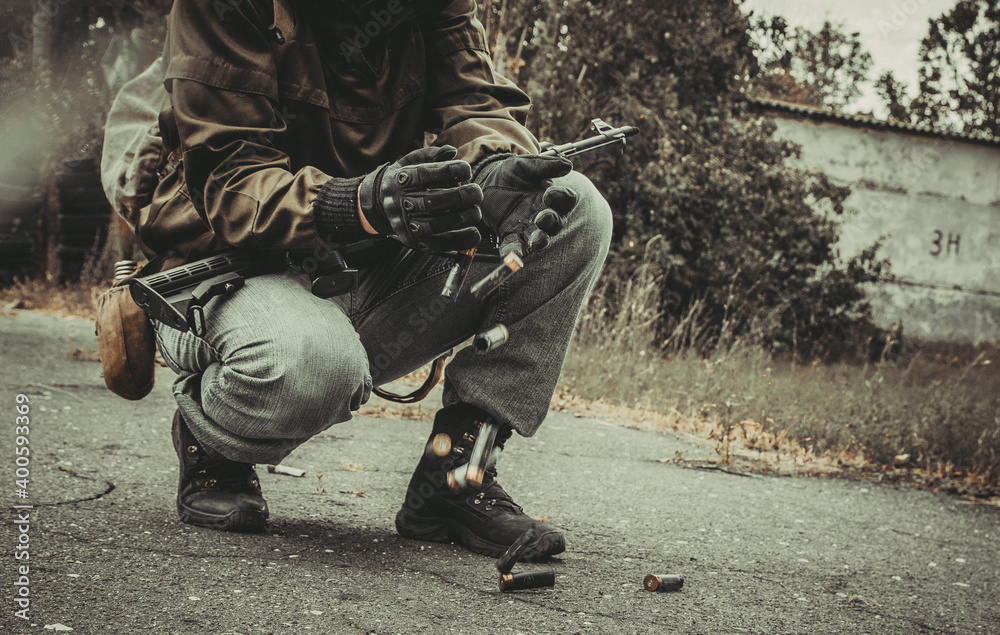 military, cosplay, war, man, military uniform, weapons, shooting ...